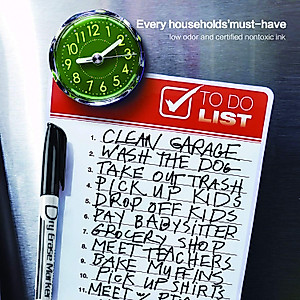 Volcanics Black Dry Erase Markers Low Odor Fine Whiteboard Markers Thin Box of 12