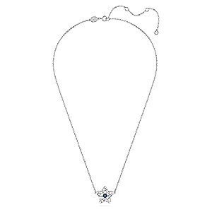 Swarovski Stella pendant, Star, White, Rhodium plated