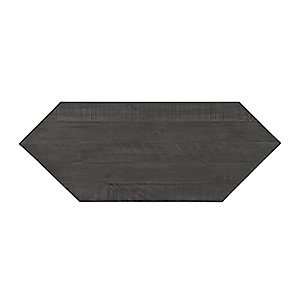 Martin Svensson Home Rustic Solid Wood Corner TV Stand, White Stain with Grey Stain Top