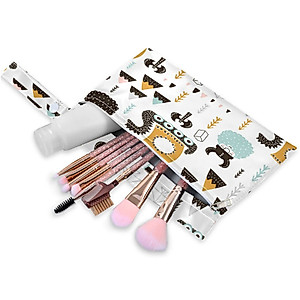 Kigai Viking Boat Wet Dry Bags for Baby Cloth Diapers Waterproof Reusable Wet Bags with 2 Zippered Pockets for Travel Beach Pool Stroller Gym Swimsuits Wet Clothes (2 Pack)