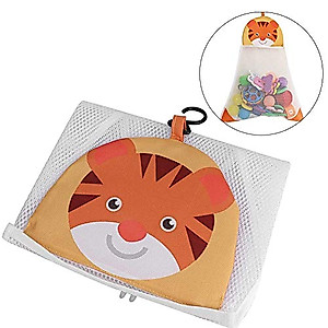 Tnfeeon Bath Tidy Storage, Cartoon Net Bags Bath Bathtub Toy Tidy Storage Organizer with Pocket(Yellow)
