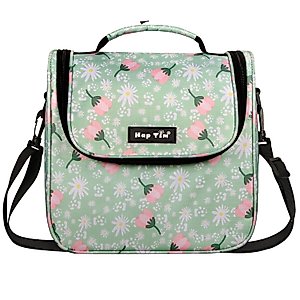 Hap Tim Lunch Box for Women Insulated, Cute Lunch Bags for Women, Adults Reusable Lunchbag for Work, Picnic or Travel, Green Floral (16050-GF)
