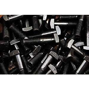 (10) Square Head 3/4-10 x 3-1/2 Bolts Unplated A307 1-1/8 Square