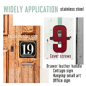 GIFTED LUGAR 4 PC 35 Dia Polished Decorative Screw CoversCaps,Stainless Steel Exposed Screw Head Covers wWashers for Furniture Indoor Outdoor Use, Round Shape (Matte Black)