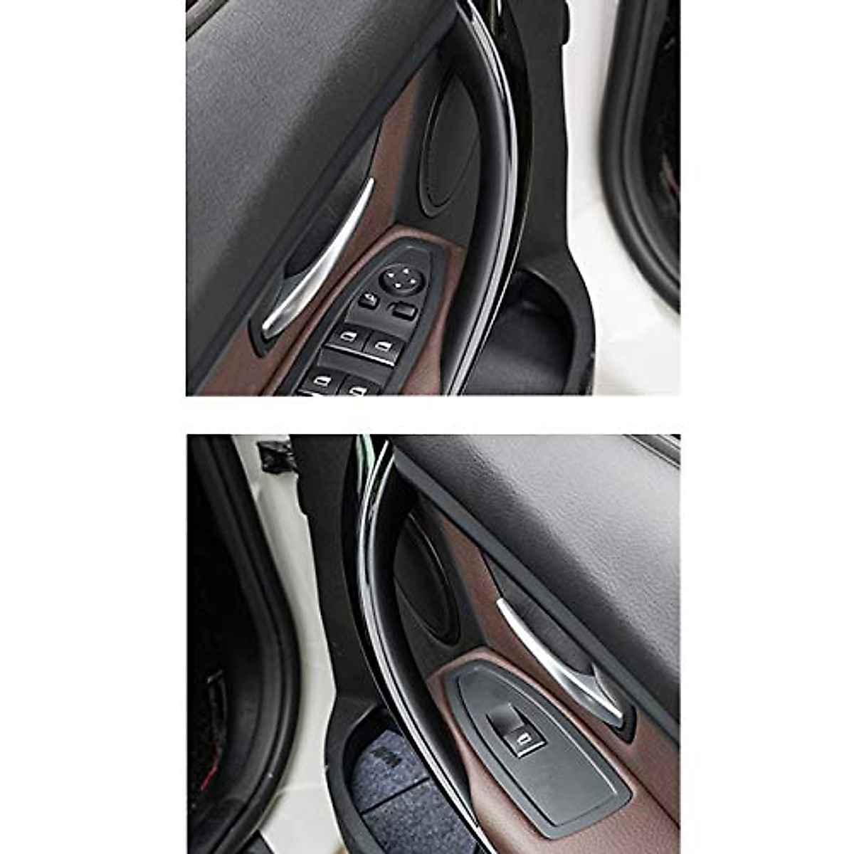 Jaronx 2PCS Door Handle Covers Compatible with BMW 3 Series 4 Series Driver Side &Passenger Side Door Pull Handle Covers (Compatible with BMW 320i,328i,330i,335i F30/F31 and 428i, 435i F32/F36)(Black)