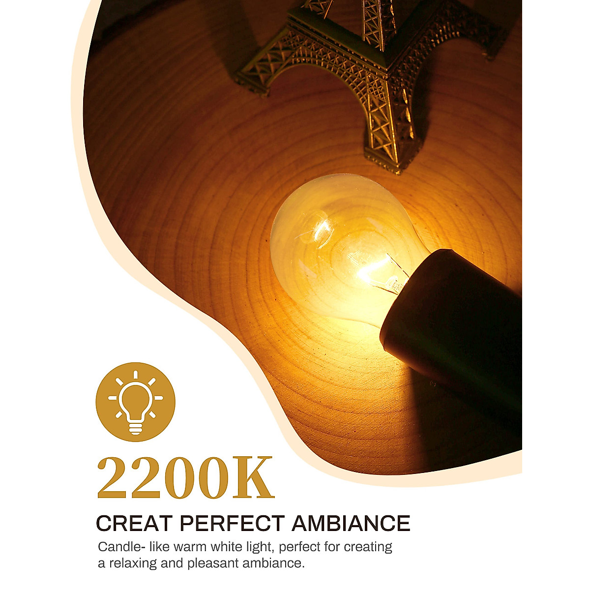 DORESshop Appliance Bulb, Oven Light Bulb, E26 Appliance Light Bulb, A15 40 Watt Appliance Bulb for Oven, Stove, Refrigerator, Microwave, 2 Pack