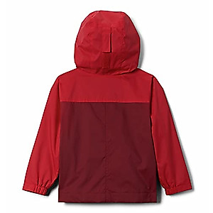 Columbia Big Boy's Rain-Zilla Jacket, Waterproof, Reflective Outerwear, red jasper/mountain Red, Medium