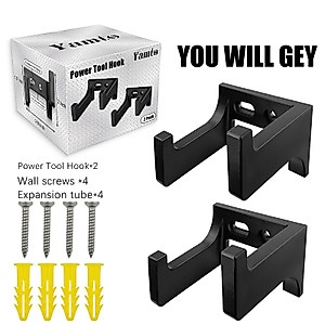 YAMTO 2pcs Power Tool Organizer,Heavy Duty Pegboard Wall Organizer,Stainless Steel, Electric Drill Storage Rack,Perfect for Storage Garages, Homes, Sheds, Workshops, Backyard Shops, etc