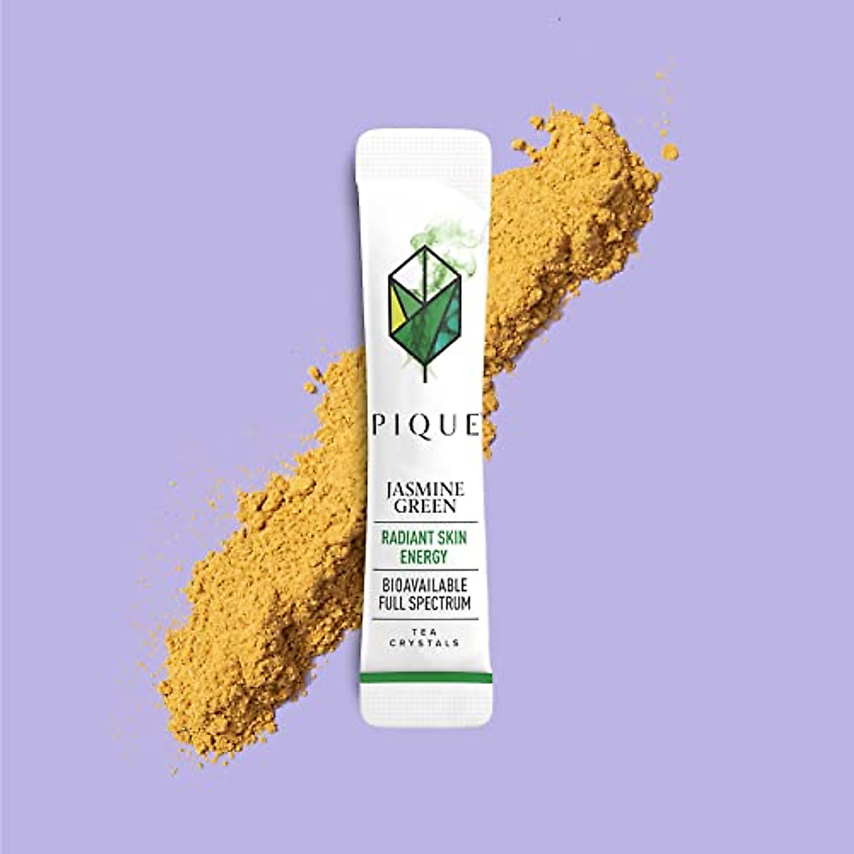 Pique Organic Jasmine Green Tea Crystals - Vitalizing Antioxidants for Immune Support, Radiant Skin, Calm Energy, Fresh Aroma Jasmine Petals - 14 Single Serve Sticks (Pack of 1)