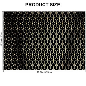 Qpout 3 Sheets Gift Wrapping Paper, 27.6x19.7 inch Kraft Wrapping Paper, Black White Gray Design, for Birthday Baby Shower Wedding Mother's Day Father's Day Christmas New Year Gifts Wrapping