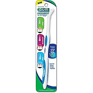 GUM Proxabrush Permanent Handle - Compatible with Go-Betweens Interdental Brushes - Eco Friendly Floss Picks for Teeth, Braces, and Implants