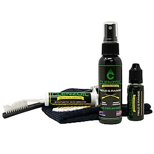 Clenzoil Field & Range Essentials Combo Kit | Cleaner, Lubricant & Grease Kit | All-in-One | Clean, Lubricate, Protect | Rust Preventative Cleaning Kit | Nylon Brush, Swabs & Microfiber Towel Combo