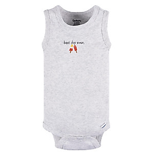 Gerber Baby Boys Multi-Pack Sleeveless Onesies Bodysuit Fun In The Sun Grey 3-6 Months