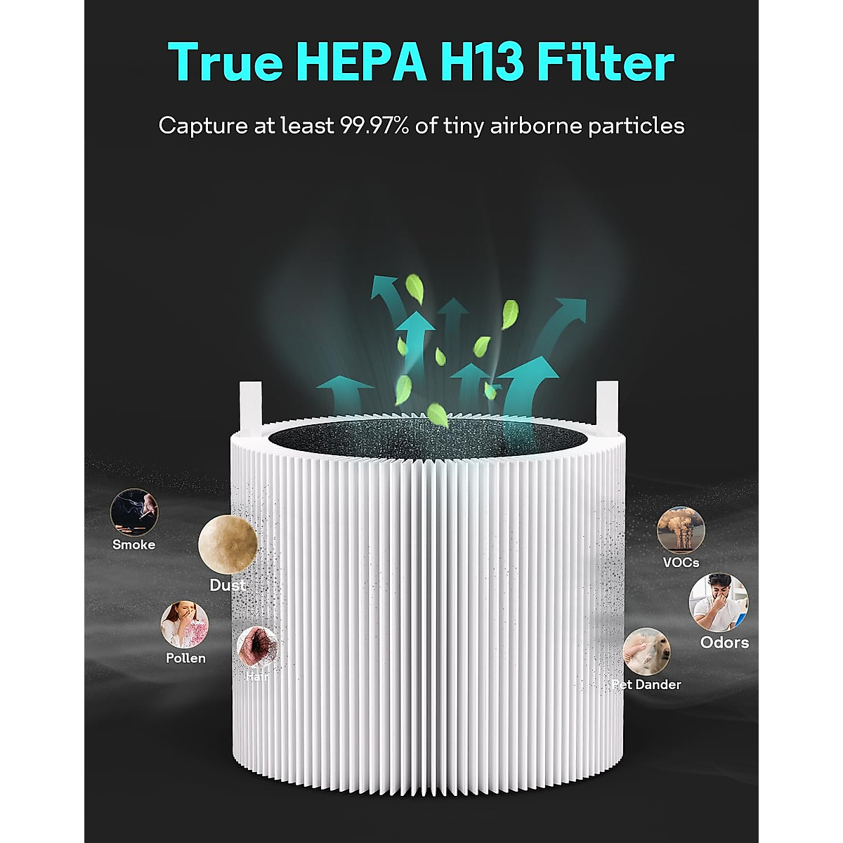 2 Pack Mini Max Replacement Filter Compatible with Blueair Blue Pure Mini Max Air Pur-ifiers, True HEPA H13 Filter & Activated Carbon FMINI Filter Replacement Compatible with Blue Pure Mini Max