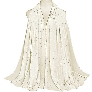 ANKOMINA Women Soft Chiffon Rhinestone Long Scarf Shawl Fashion Muslim Hijab Head Wrap Scarves
