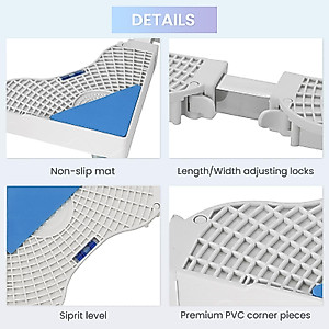 AMGSH Adjustable Mini Fridge Stand | Movable Washing Machine Base Stand Furniture Dolly Roller Base, Small Furniture Mover Mobile Base for Washing Machine, Dryer and Refrigerator (4 Wheels)