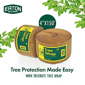 Treekote Brown Paper Tree Wrap - 4" x 150' Commercial Outdoor Use