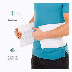 BraceAbility 2XL Plus Size Bariatric Abdominal Stomach Binder | Obesity Girdle Belt for Big Men & Women with a Large Belly, Post Surgery Tummy & Waist Compression Wrap (42"-62" Body Circumference)
