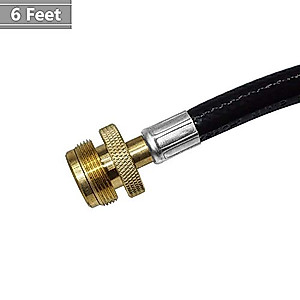 DOZYANT 6 Feet Propane Adapter Hose 1 lb to 20 lb Converter Replacement for QCC1 / Type1 Tank Connects 1 LB Bulk Portable Appliance to 20 lb Propane Tank - for Weber Q 1200 1000 Gas Grill