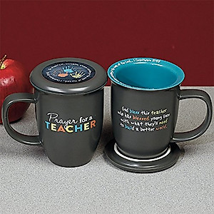 Abbey Gift Teacher Ceramic Mug & Coaster Set Mug, 2 Piece, Gray