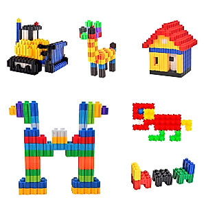 KUTOI Mini Building Block Sets for Kids(120 Pcs,Classic 3D Building Blocks, Prizes for Kids 8-12 Boys and Girls, Educational STEM Building Toys Including Compatible Large Baseplate