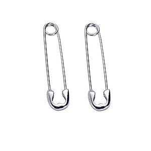 Reffeer 925 Sterling Silver Hoop Earrings Cute paper clip earrings Pin Cartilage earrings For Women (Silver)