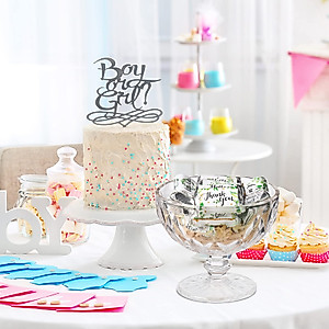 Clabby Baby Shower Candy Wrappers, Shower Mini Candy Bar Miniatures Wrappers Chocolate Bar Label Stickers for Boys Girls Kids Baby Shower Decor (No Candy)(Greenery Style, 90 Pieces)