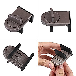 (Pack of 2) Kids Sliding Window Lock Child Safety Adjustable Sliding Door Infant Proof Security Lock Stopper Wedge