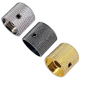 Pack of 4pcs Dome Knob Volume Tone Control Knobs for Electric Guitar Bass Screw Type (Black)