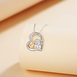 ASLBUNM Cat Necklace 925 Sterling Silver Cute Animal Pendant Necklaces Jewelry Gifts for Cat lovers
