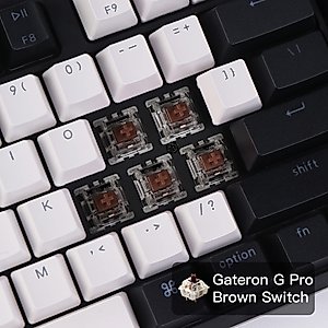 Keychron C1 Mac Layout Wired Mechanical Keyboard, Gateron G Pro Red Switch, Tenkeyless 87 Keys ABS keycaps Computer Keyboard for Windows PC Laptop, White Backlight, USB-C Type-C Cable