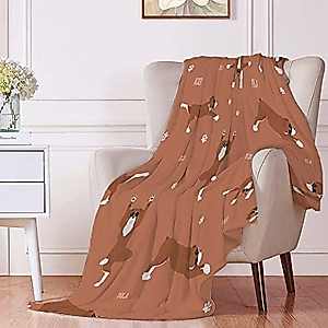 RICKYOUNG Boxer Dog Cute Fleece Flannel Lightweight Blankets Quilt Plush Soft Bedding Throw Blanket for Couch and Bed 40"x30" (Toddler) for Pet