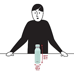 BUILT Cascade Water Bottle, 18 ounces, White