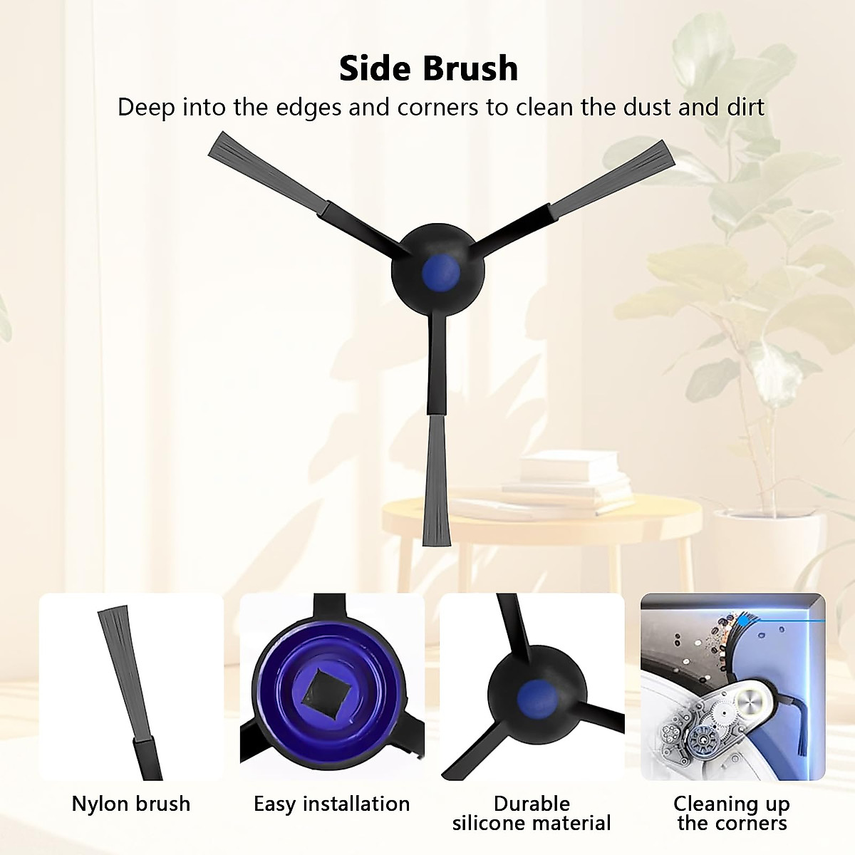 Yivy 27 Pack Replacement Accessories for ECOVACS DEEBOT T30S,T30S Combo Robot Vacuum,1 Main Brush 6 Side Brushes 4 Hepa Filters 6 Dust Bags 8 Mop Pads 2 Cleaning Brushes