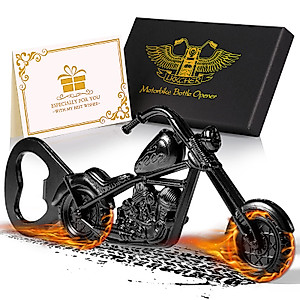 LKKCHER Motorcycle Beer Bottle Opener, Mens Gifts for Birthday Father’s Day, Christmas Gift Ideas for Men Husband Boyfriend Motorbike Lovers, Motorcycles Gifts