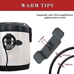 Cord Organizer for Appliances, 6Pcs Kitchen Appliance Cord Winder, The Cord Wrapper for Small Home Appliances(6Gray)