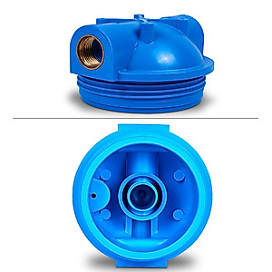 10 Inches Transparent Standard Whole House Water Filter System Presser Relief Valve, 3/4” Inlet/Outlet Brass Port & 6 Granular Activated Carbon Water Filter Cartridge