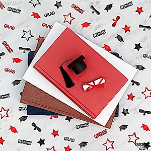 Graduation Confetti 2023 - Pack of 1300 | Grad Confetti 2023, Red and Black Graduation Decorations | Graduation Party Decorations 2023 Confetti Graduation | Graduation Centerpieces for Tables 2023