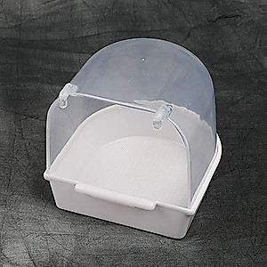 kathson Bird Cage Bath Parakeet Bathing Tube for Budgie Conure Parakeet Finch Canary Cockatiel Parrot Lovebird (Random Color)