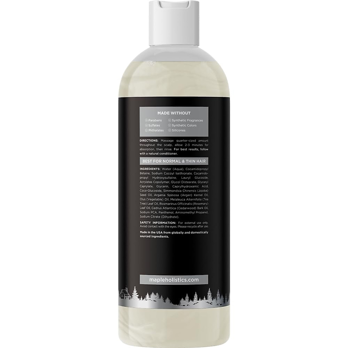 Cleansing Shampoo for Dry Scalp Care - Cedarwood and Rosemary Shampoo for Men and Flaky Scalp Moisturizer with Tea Tree Oil for Oily Scalp - Deep Clarifying Shampoo for Build Up with Rosemary Oil