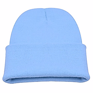PZLE Blue Beanie Knit Beanie Baby Boy Beanie Men Beanie Stocking Cap Baby Blue