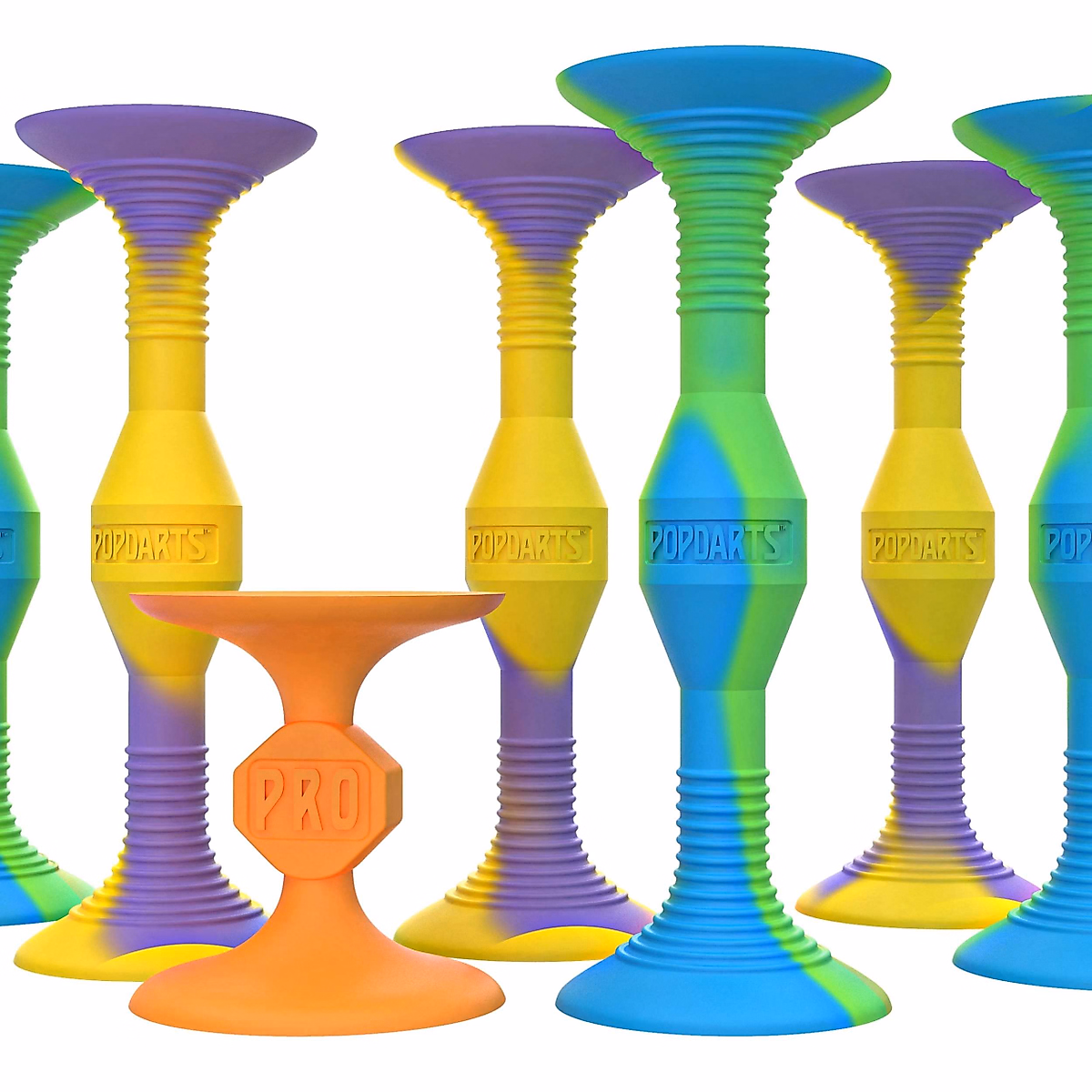 Popdarts PRO Pack Game Set (Wigglenobber Target Marker) - Indoor, Outdoor Suction Cup Throwing Game - Competition with a POP