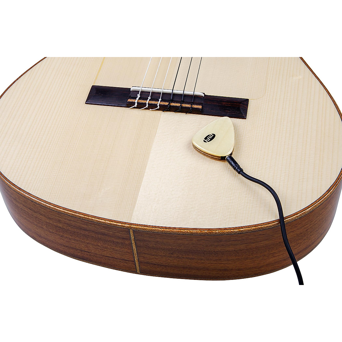 KNA Pickups 6 String Universal Stick-on Piezo Acoustic Instrument Pickup with Volume Control (AP-2),Ivory