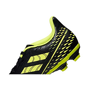 adidas Copa Sense.4 Flexible Ground Soccer Shoe, Black/Team Solar Yellow/Bright Cyan, 1 US Unisex Little Kid