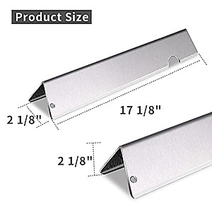 BTCDR 7 Pack Flavorizer Bars, Spirit Grill Replacement Parts for Weber 66033 66796 66041 66686 Weber Genesis II Series, E/ES410, LX E/ES-440, LX 400, 4 Pack Heat Deflectors, Stainless Steel