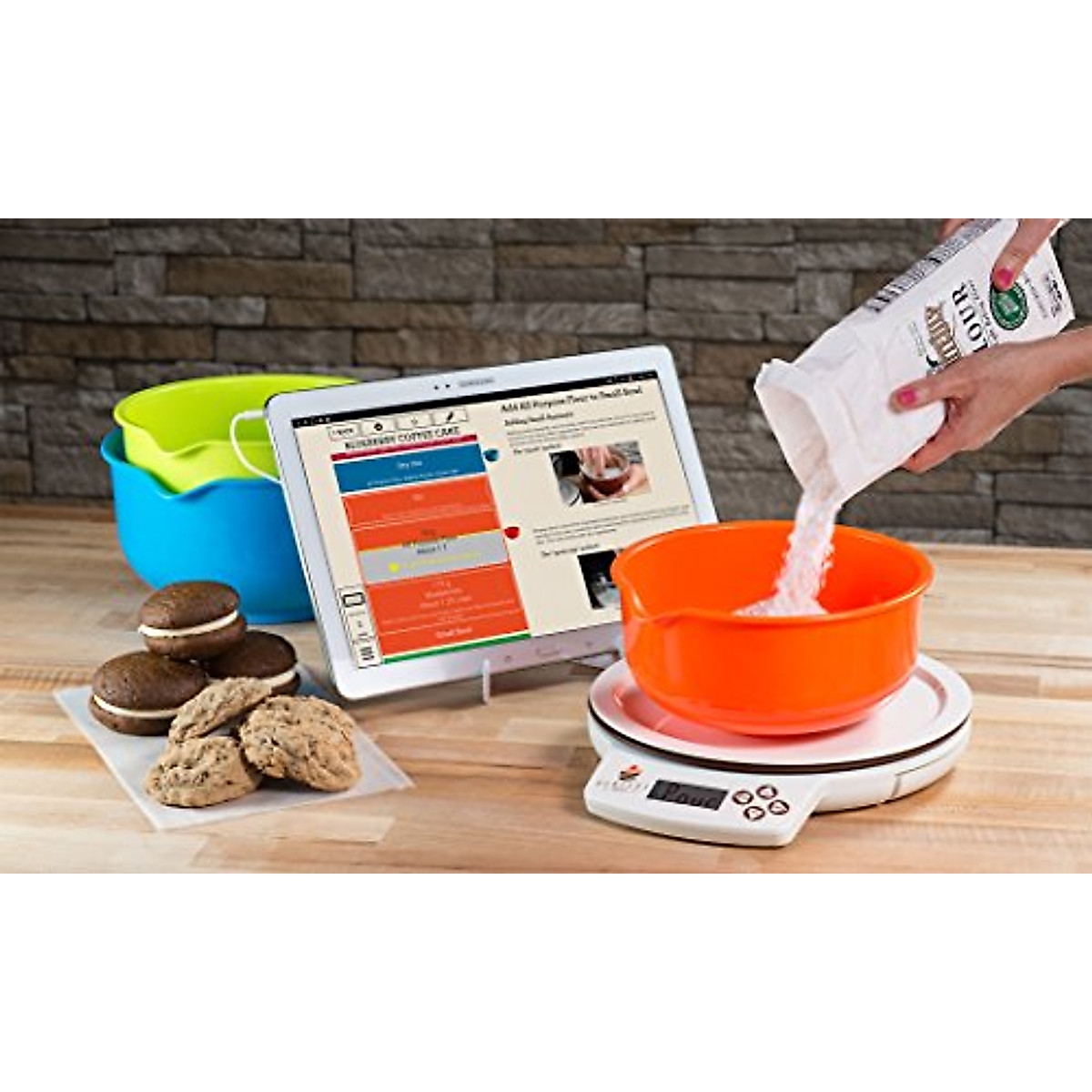 Perfect Company Bake 1.0 Smart Scale and Recipe App Kitchen Tool, White (Discontinued by Manufacturer)