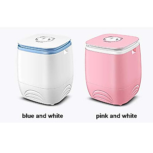 ZLXDP Electric Mini Clothes Washing Machine Top Loading Semi-Automatic 2.0kg Garment Washer+1.5kg Dryer Single Tub Cloth Drying (Color : E)
