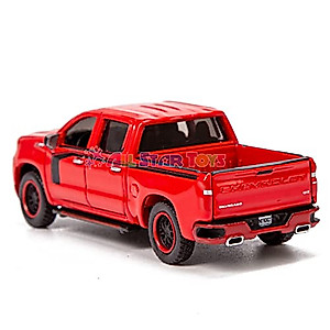 2019 Chevrolet Silverado LTZ Z71 Red Limited Edition to 2496 Pieces Worldwide 1/64 Diecast Model Car by Auto World CP7918