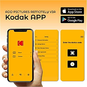 Kodak 10-Inch Smart Touch Screen Rechargeable Digital Picture Frame, Wi-Fi Enabled with HD Photo Display and Music/Video Support, Calendar, Weather and Location Updates (RWF-108) - Ocean Blue