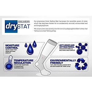 Vitalsox Patented Graduated Compression Socks, Carbon/White, Small